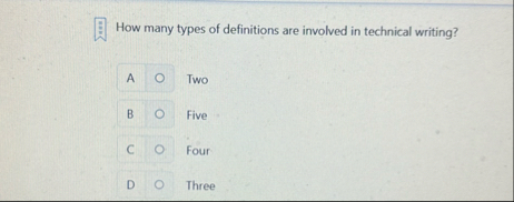 Solved How many types of definitions are involved in | Chegg.com