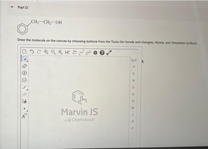 Solved - Part A active by detaul. Marvin JSDraw the molecule | Chegg.com