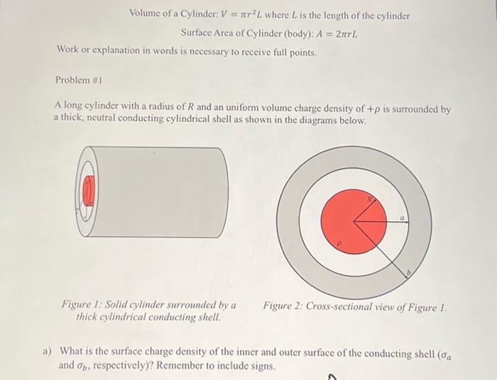 Solved Volume of a Cylinder: V=πr2L where L is the length of | Chegg.com