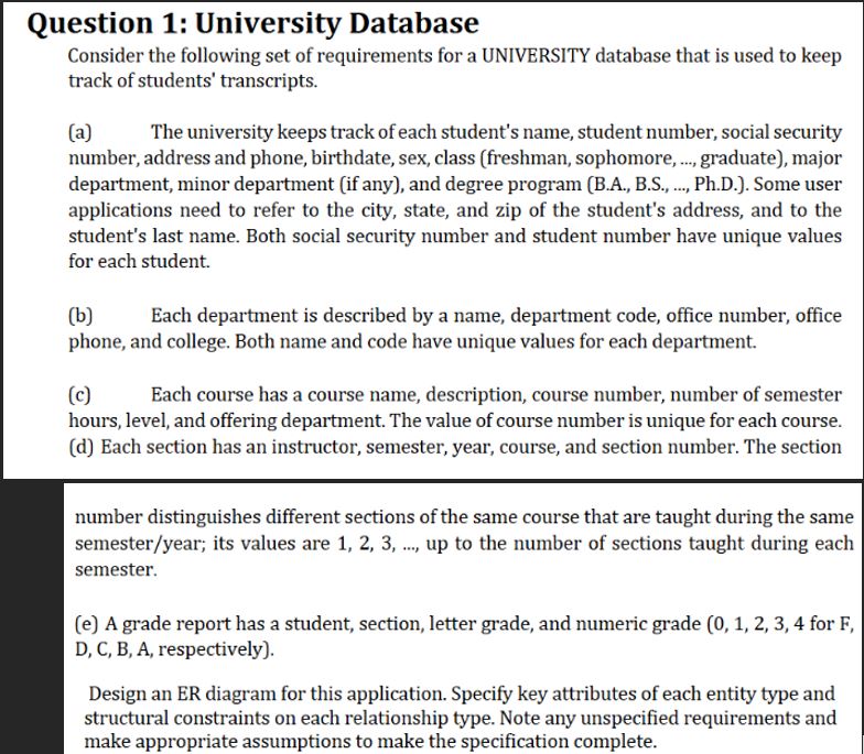 Solved Question 1: University DatabaseConsider the following | Chegg.com