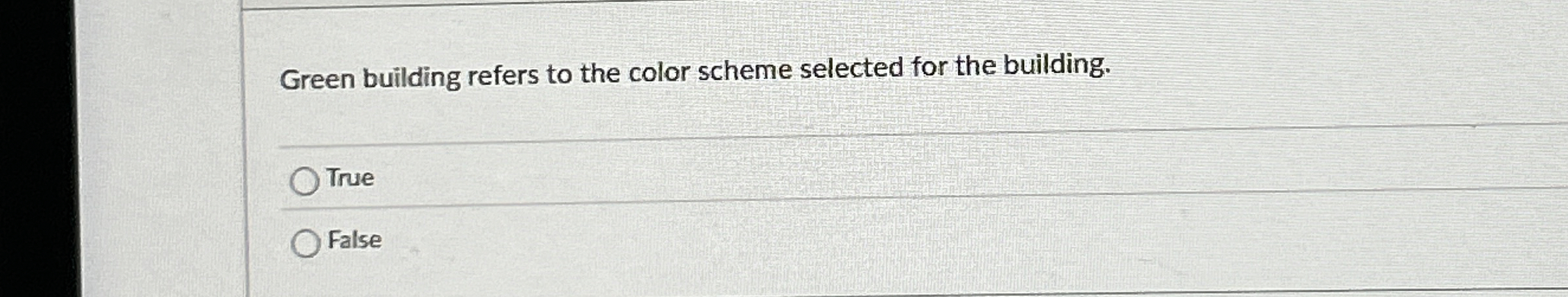 Solved Green building refers to the color scheme selected | Chegg.com