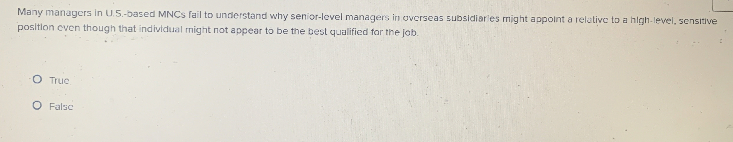 Solved Many managers in U.S.-based MNCs fail to understand | Chegg.com