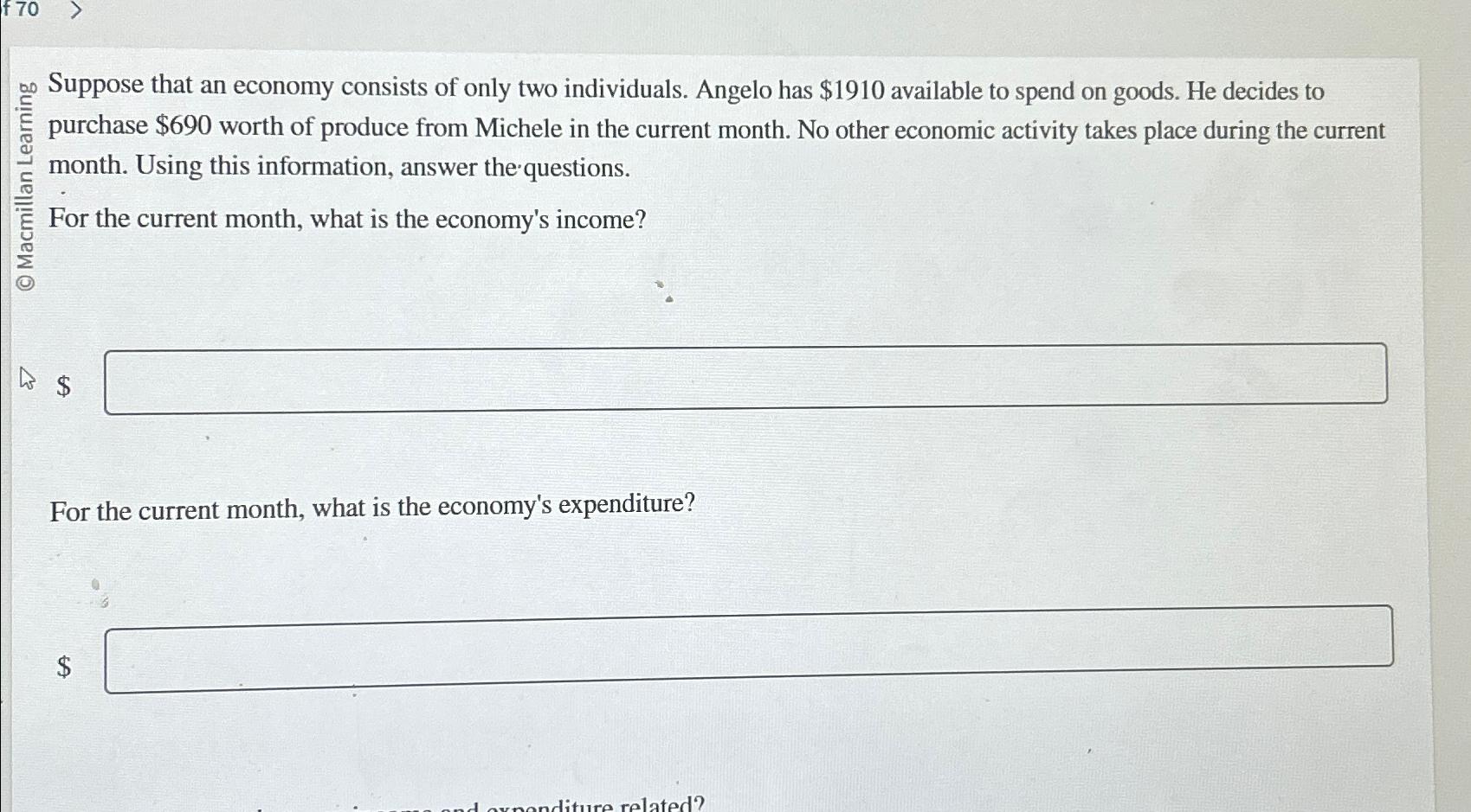 Solved Suppose that an economy consists of only two | Chegg.com