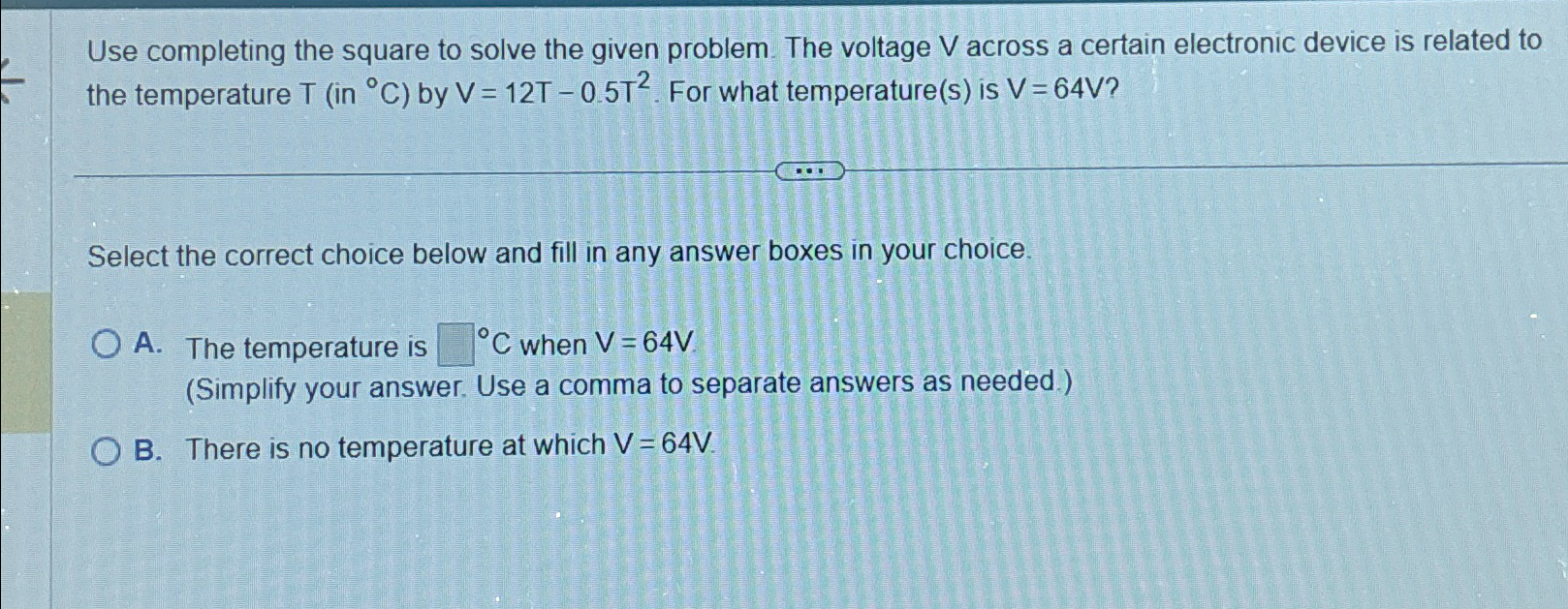 Solved Use completing the square to solve the given problem. | Chegg.com