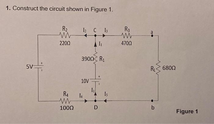 Solved For the circuit given in the figure 1,Find | Chegg.com