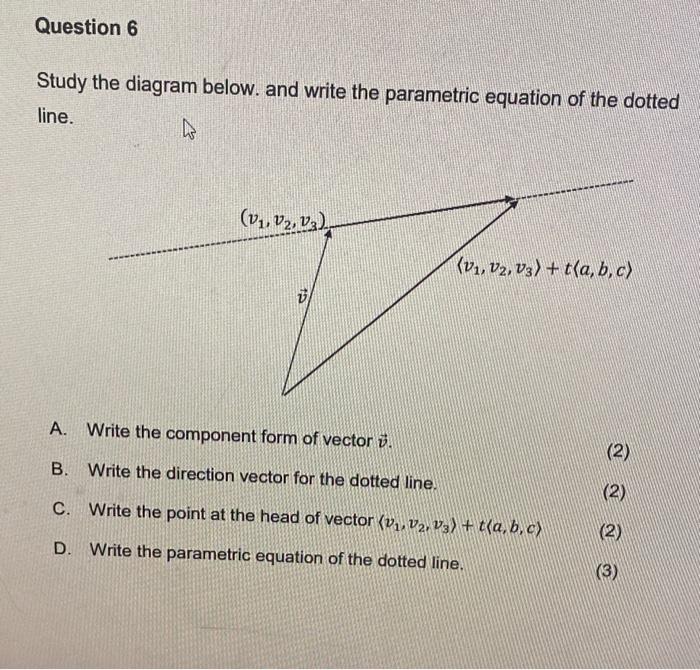 Solved Question 6 Study the diagram below. and write the | Chegg.com