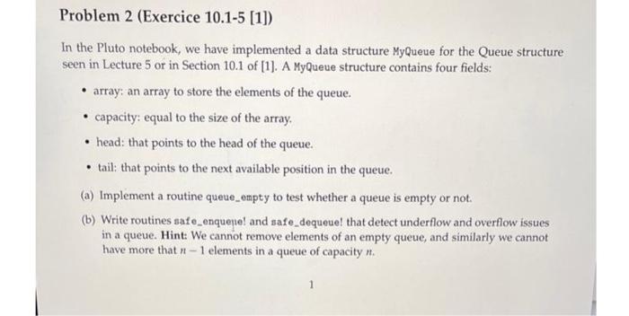 Solved In the Pluto notebook, we have implemented a data | Chegg.com