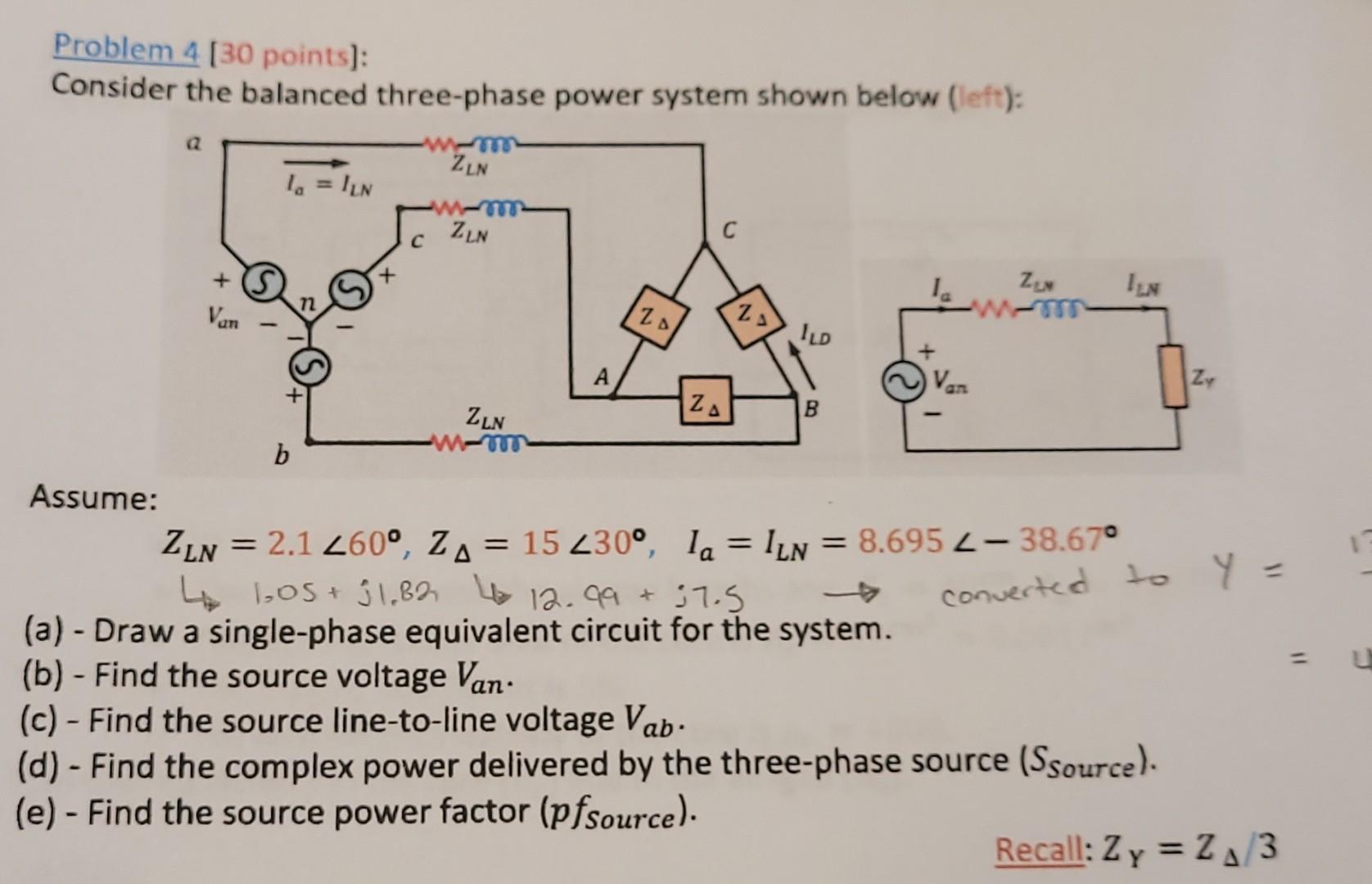 Solved Problem 4 [30 points]: Consider the balanced | Chegg.com