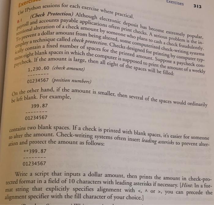 Solved ve IPython sessions ror exach exere where pract. To | Chegg.com