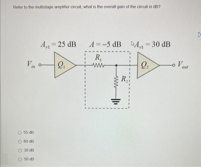 Solved Refer to the multistage amplifier circuit, what is | Chegg.com