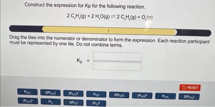 Construct the expression for Kp for the following | Chegg.com
