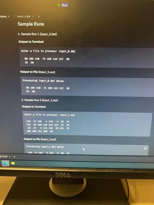 Solved The Assignment In your repl, you will see 5 data | Chegg.com