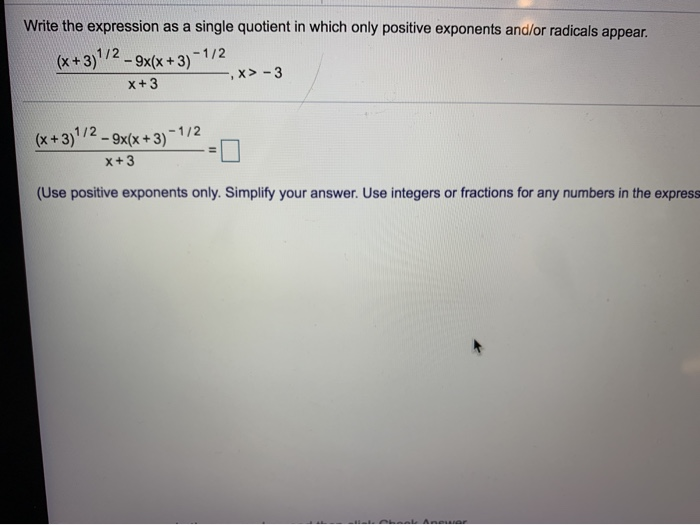 Solved Write the expression as a single quotient in which | Chegg.com