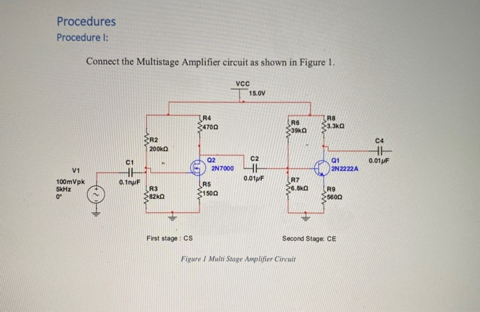 Solved Procedures Procedure : Connect the Multistage | Chegg.com