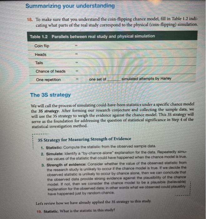 Solved Summarizing your understanding 18. To make sure that | Chegg.com