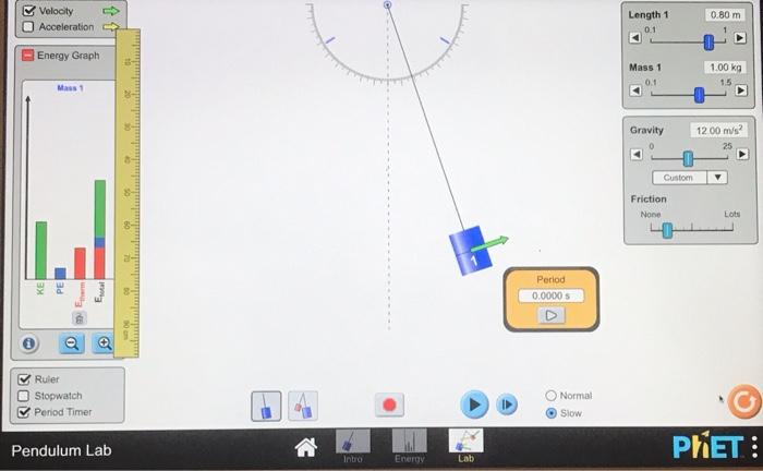 Solved HELP using principle conservation of energy phet | Chegg.com