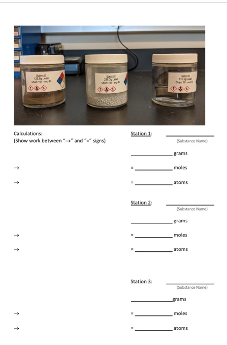EXPERIMENT 3: Grams, Moles, Atm, Molecules Online | Chegg.com