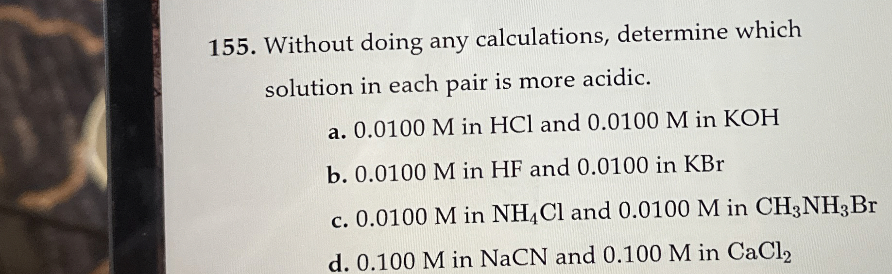 Solved Without doing any calculations, determine which | Chegg.com
