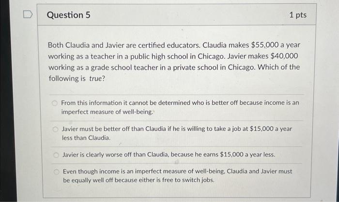 Solved Both Claudia and Javier are certified educators. | Chegg.com
