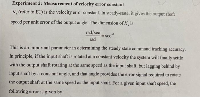 Solved In a position servo system, what parameters affect | Chegg.com