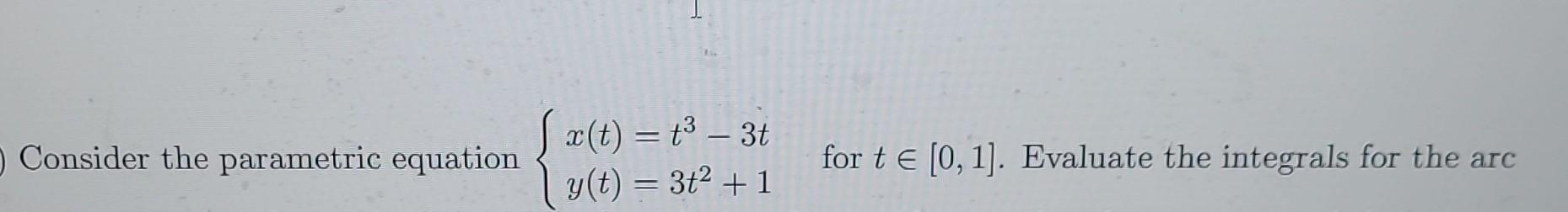 Solved Consider the parametric equation | Chegg.com