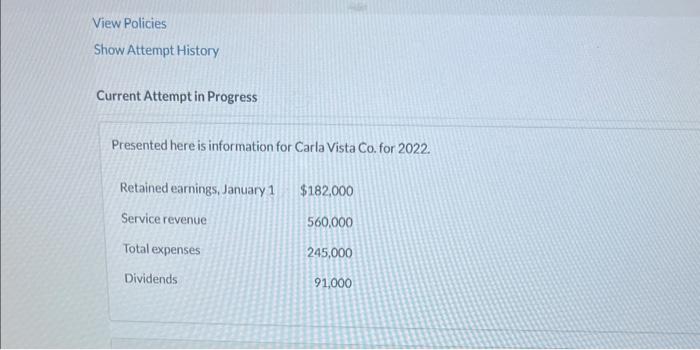 Solved Current Attempt in Progress Presented here is | Chegg.com