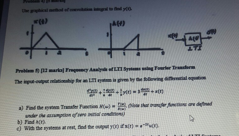 Solved Use graphical method of convolution integral to find | Chegg.com