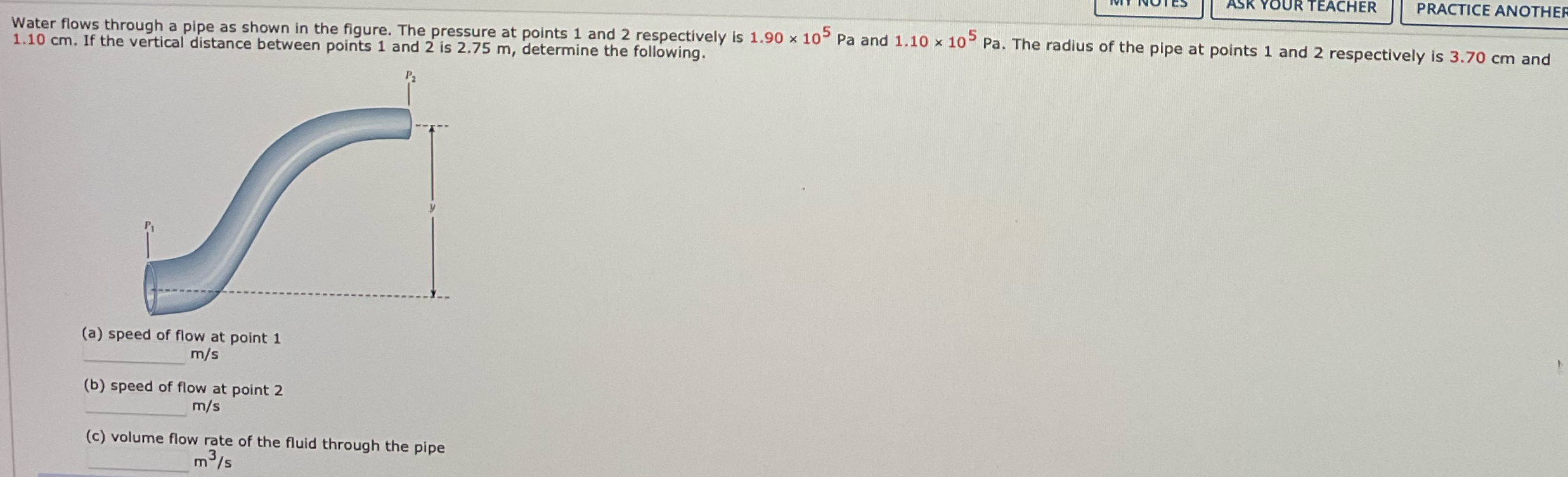 Solved Water flows through a pipe as shown in the figure. | Chegg.com