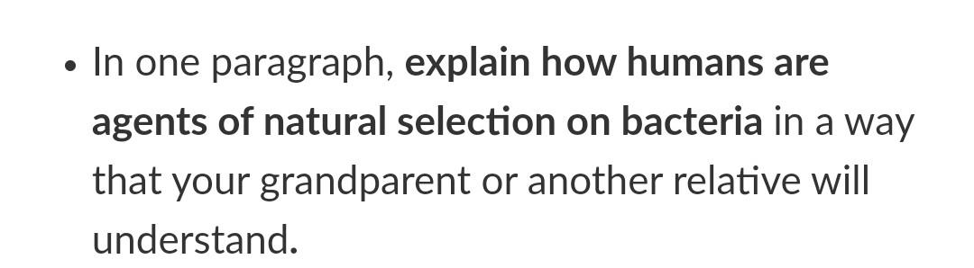 Solved • In one paragraph, explain how humans are agents of | Chegg.com