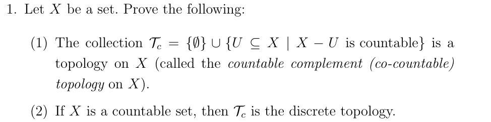 Solved Let x ﻿be a set. Prove the following:(1) ﻿The | Chegg.com