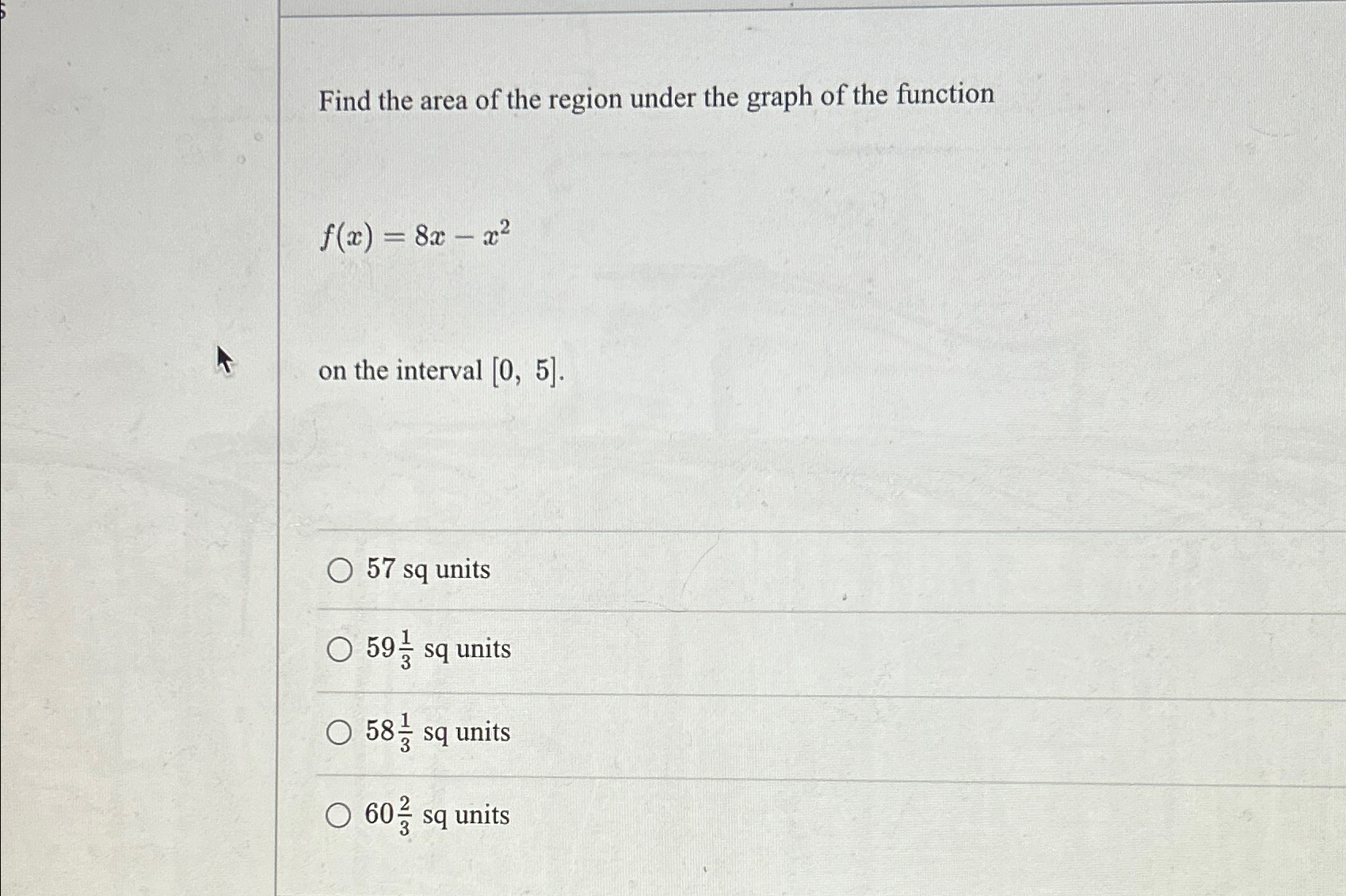 Solved Find the area of the region under the graph of the | Chegg.com