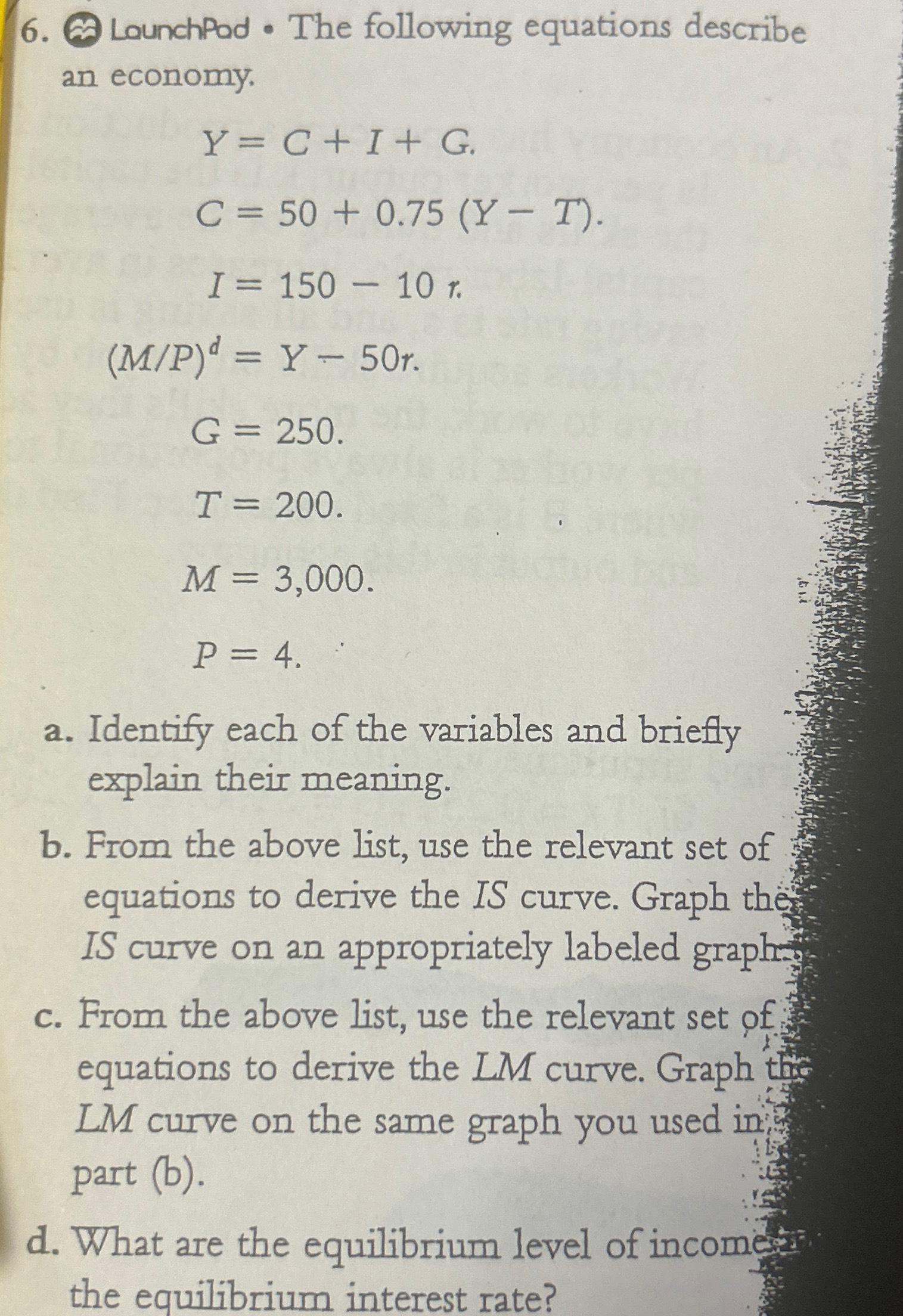Solved (2ounchPod - ﻿The following equations describe an | Chegg.com