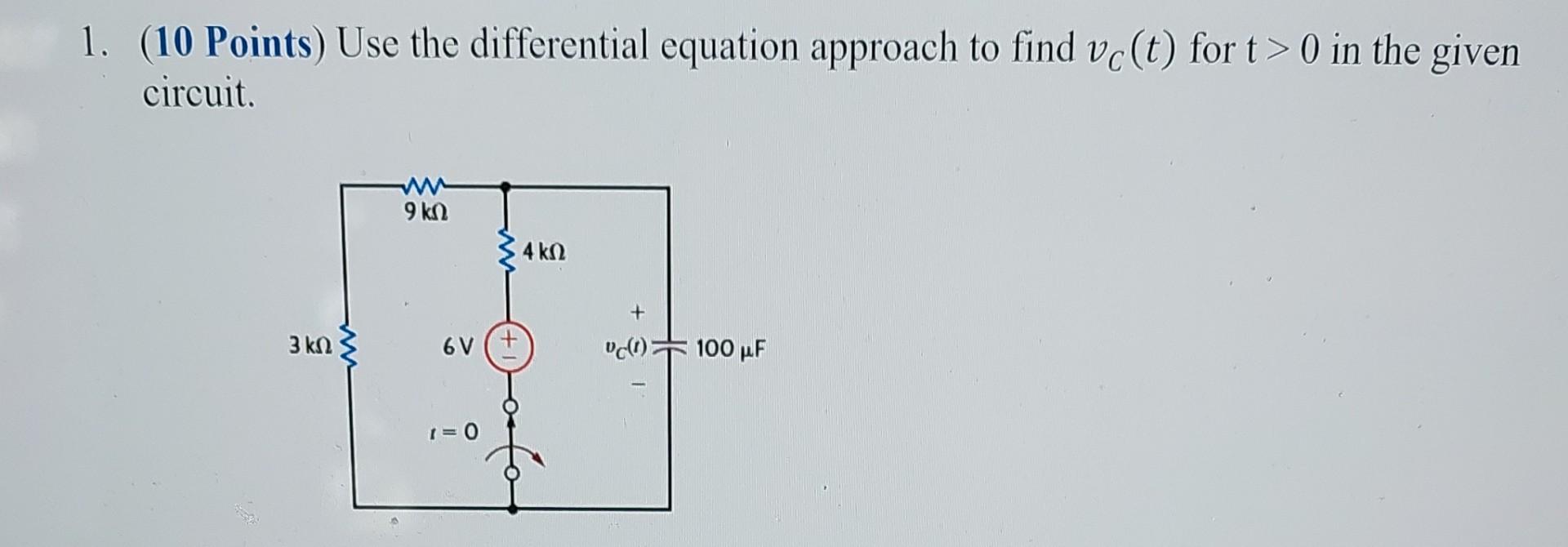 Solved 1. (10 Points) Use the differential equation approach | Chegg.com