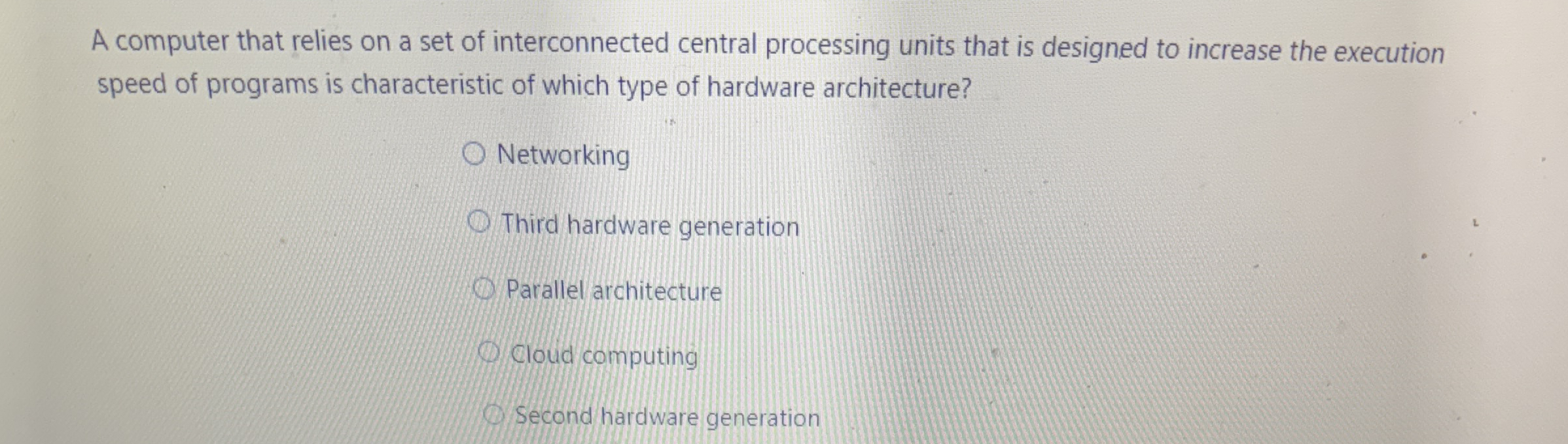 Solved A computer that relies on a set of interconnected | Chegg.com