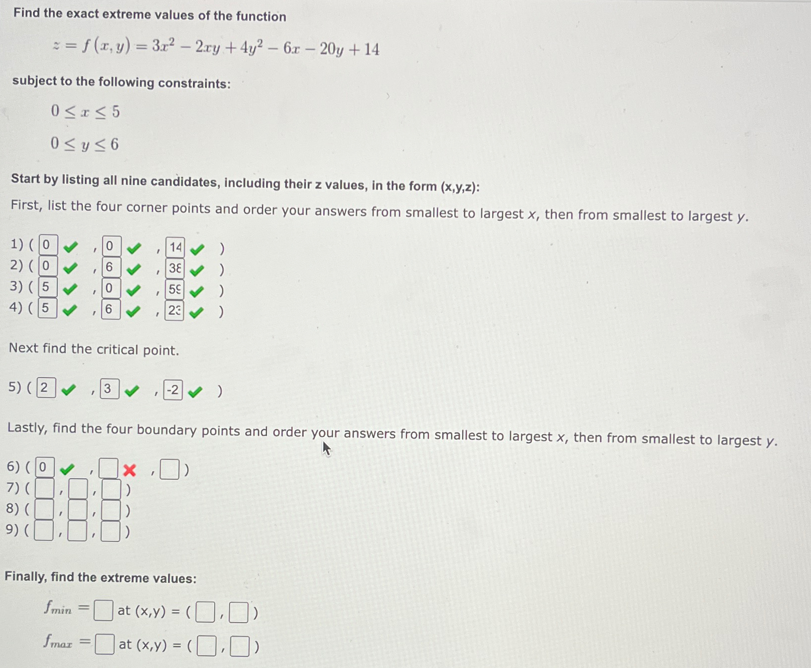 Find the exact extreme values of the | Chegg.com