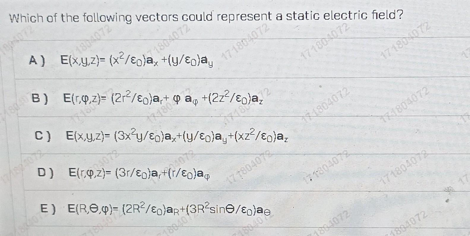 Solved Which of the following vectors could represent a | Chegg.com