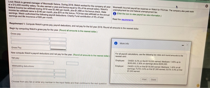 Solved Louis Welch is general manager of Moonwa Salons. | Chegg.com