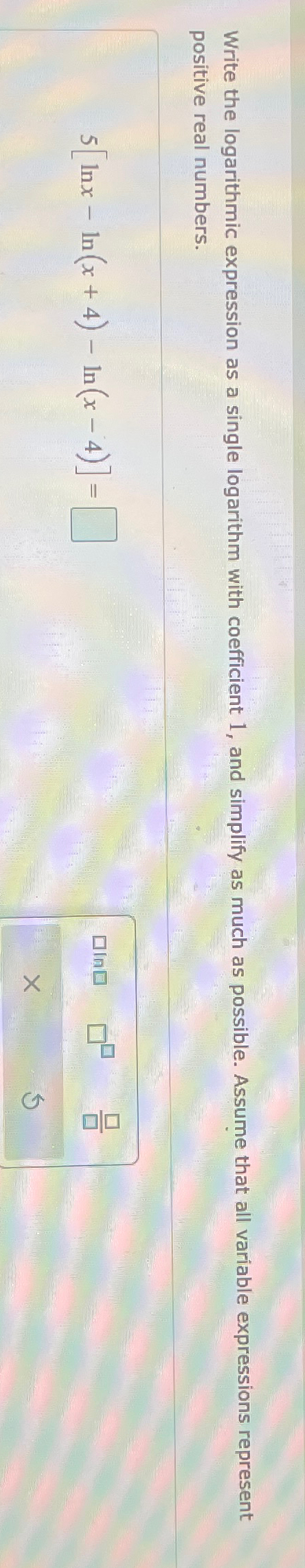 Write the logarithmic expression as a single | Chegg.com