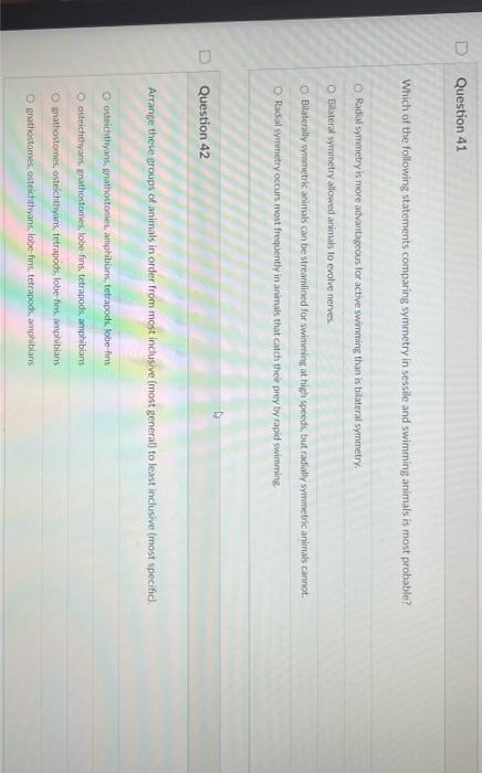 Solved The radial body plan evolved eariy in animal | Chegg.com
