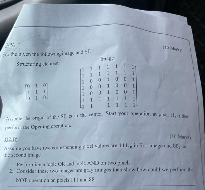 Solved For the given the following image and SE Structuring | Chegg.com
