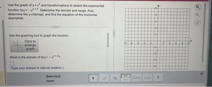 Solved Use the graph of y=ex and transformations to sketch | Chegg.com