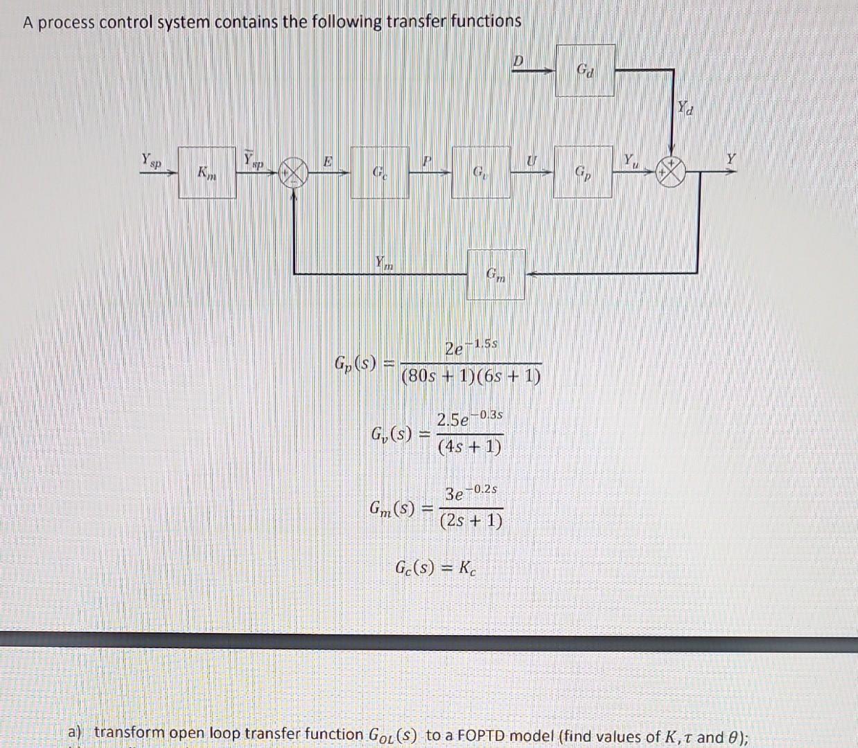 Solved A process control system contains the following | Chegg.com