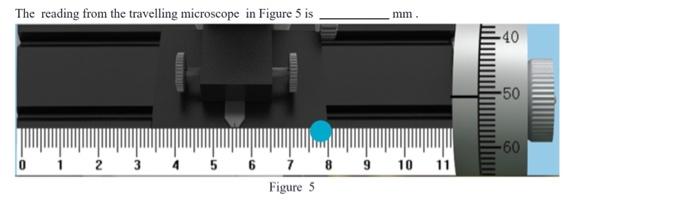 Solved The reading from the travelling microscope in Figure | Chegg.com
