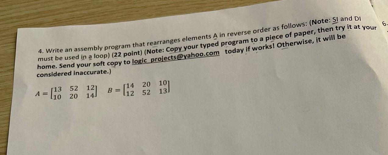 Solved 6 My Write An Assembly Program That Rearranges