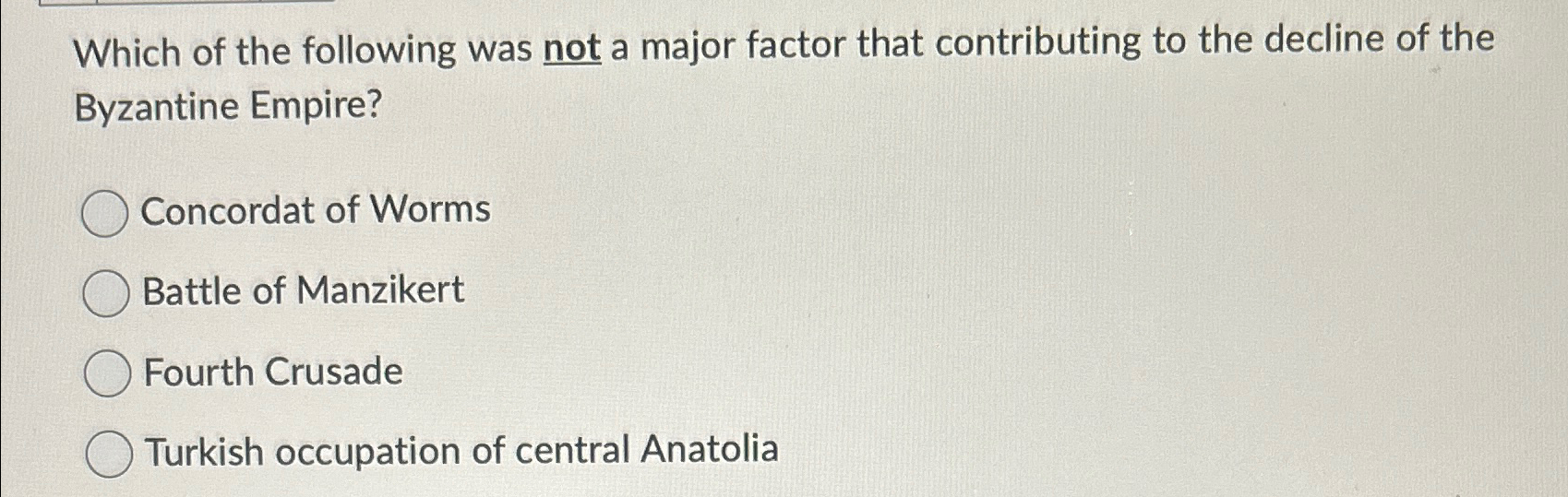 Solved Which of the following was not a major factor that | Chegg.com