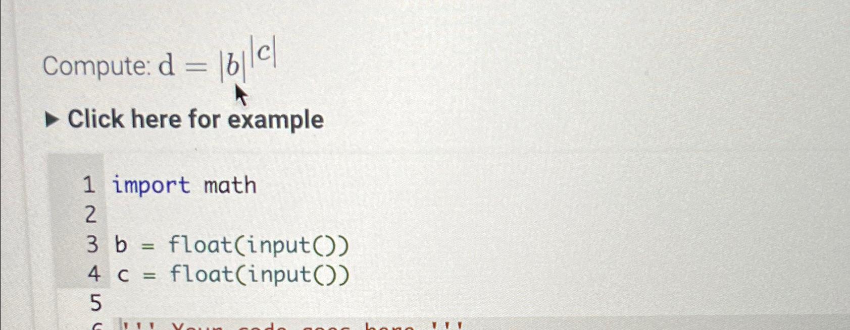 Solved Compute Dbcclick Here For Exampleimport Mathb 