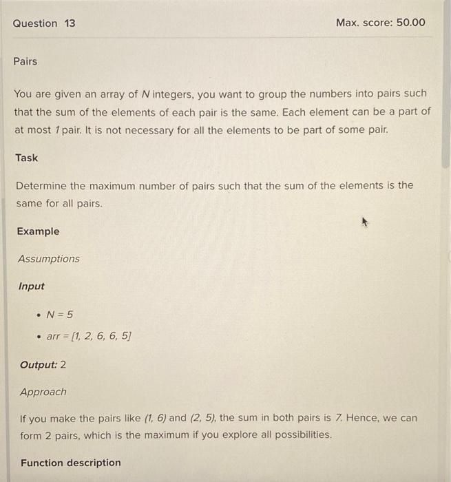 Solved You are given an array of N integers, you want to | Chegg.com