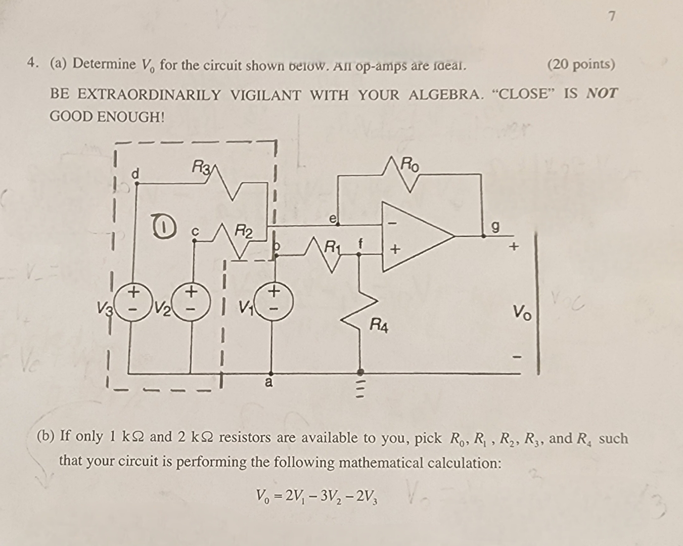 74. (a) ﻿Determine V0 ﻿for the circuit shown below. | Chegg.com