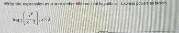 Solved Write the expression as a sum or difference of | Chegg.com