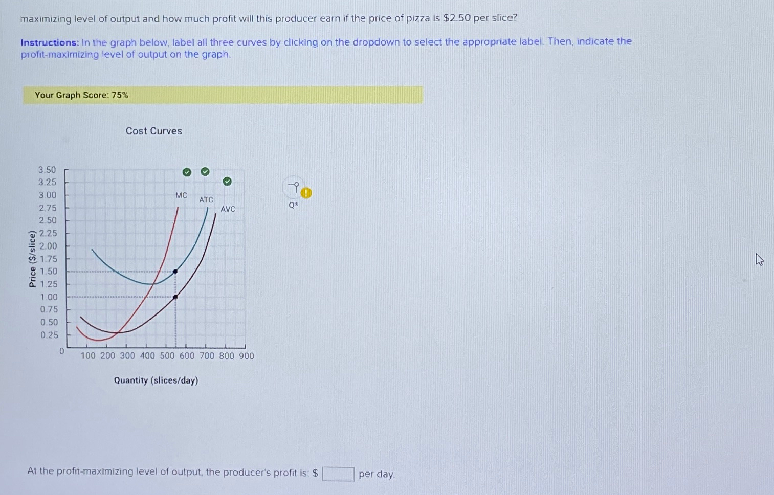 Solved maximizing level of output and how much profit will | Chegg.com